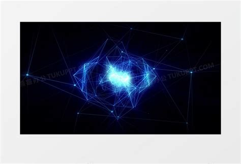 蓝色科技特效动态粒子视频素材下载 mov格式 熊猫办公