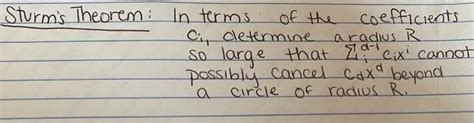 Solved Sturms Theorem In Terms Of The Coefficients Ci