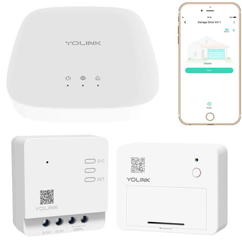 Smart Garage Door Kit With Yolink Hub App Remotely Control Existing Garage Door Opener Yolink
