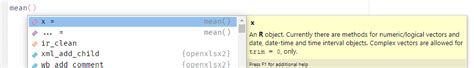 Autocomplete Not Showing First Argument In Functions Inside Mutate