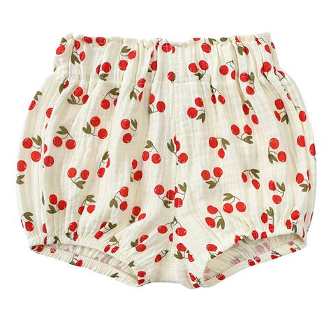 Badu Bg Бебешки ежедневни сладки щампи Блумърс Летни къси панталони за хляб Тренировъчни гащи