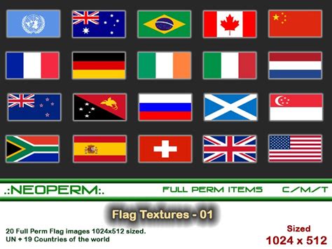 Second Life Marketplace Np Flag Textures 01 1024x512 Full Perm Un Uk