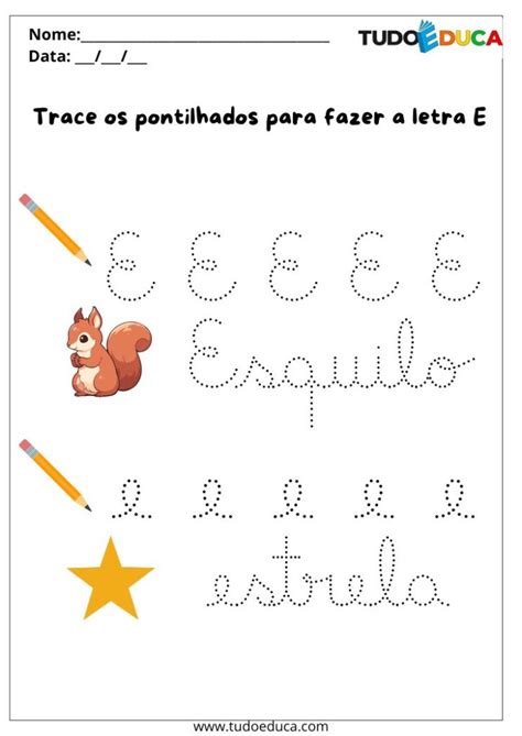 10 Atividades Com Letra Cursiva Pontilhada