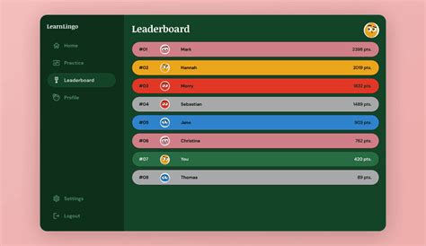 language learning web app template uizard