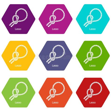 Lasso Icons Set 9 Vector Stock Vector Illustration Of Design 119276530