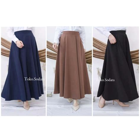 Jual Terbaru Rok Payung Jodda Ada Saku Bisa Cod Rok Muslim Rok Murah Shopee Indonesia