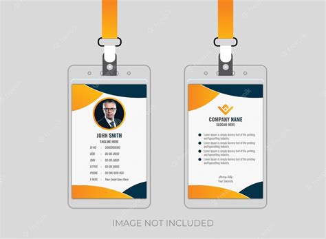 Premium Vector Vector Corporate Office Employee Id Card Design Template