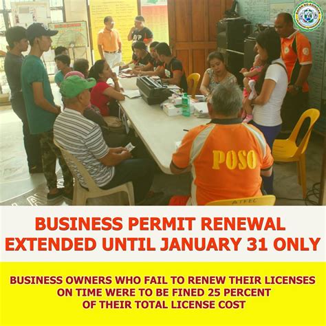 Business Permit Renewal Extended Until January 31 Official Lgu