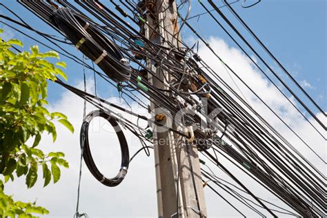 Overhead Line With Complications Bang Saen Thailand Stock Photo Royalty Free FreeImages