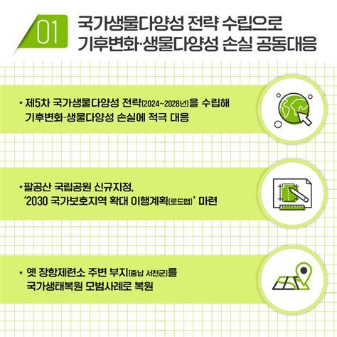 환경부 카드뉴스 국민이 체감하는 건강한 자연을 조성하겠습니다