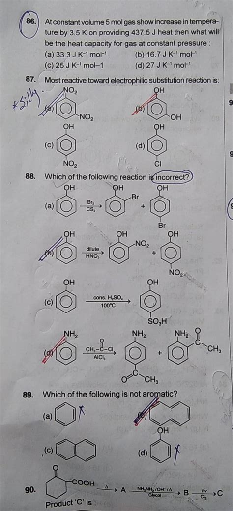 Most Reactive Toward Electrophilic Substitution Reaction Is Filo