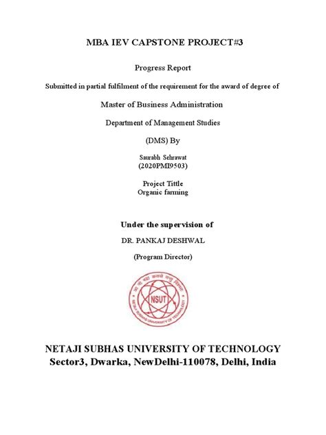 Capstone2 Saurabh Sehrawat Pdf Organic Foods Organic Farming