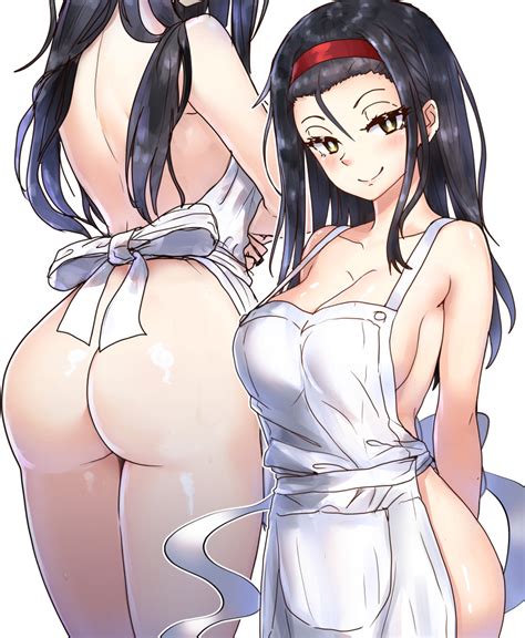 Rule 34 1girls Apron Apron Only Ass Breasts Ebora Eye Eye Open Eyes Eyes Open Hair Kumokawa