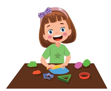 Niño Pequeño Juega Con Plastilina De Arcilla De Juguete 15276916 Vector