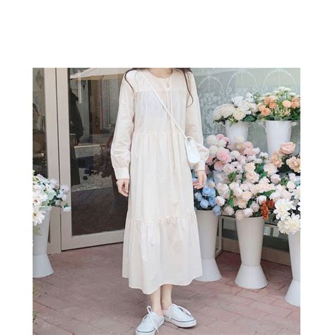 메리앨 라운드 프릴 롱원피스