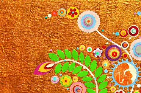 장미와 금 배경에 다양 한 꽃 정 예술 텍스트를 위한 공간입니다 블랙에 금 페인트 얼룩입니다 골드 아트 꽃 그림을 질감 골드에서 꽃 예술 구성입니다 0명에 대한 스톡 사진