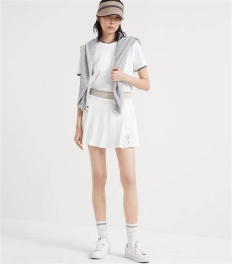 Womens Brunello Cucinelli White Poplin Pleated Tennis Skirt Harrods Uk