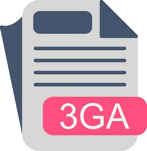 3ga File Format Flat Icon 53932519 Vector Art At Vecteezy