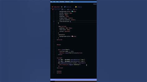 Toggle Class With Javascript Youtubeshorts Youtubeshort Shortvideo Shorts Short Code With