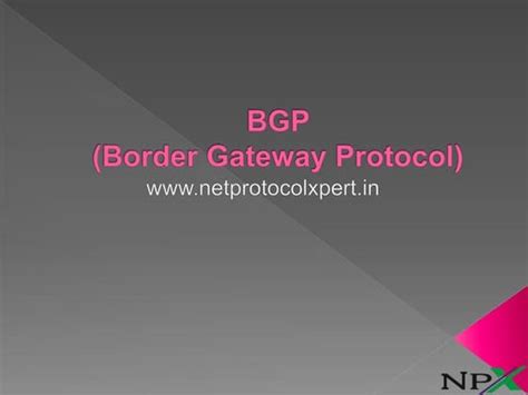Border Gateway Protocol Ppt