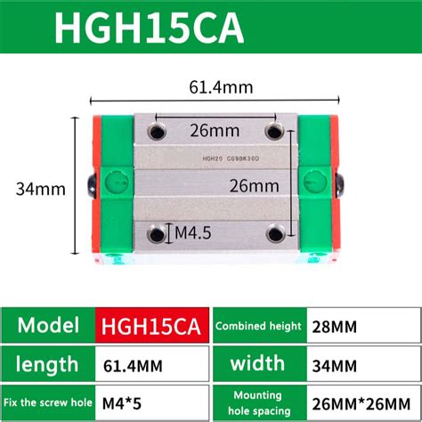 Linear Guidewayแบริ่งเชิงเส้น Hg Seriesprecisionphgh15ca Hgw15cc