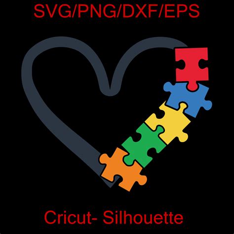 Autism Heart Svg Autism Hand Svg Autism Svg Autism Clipar Inspire