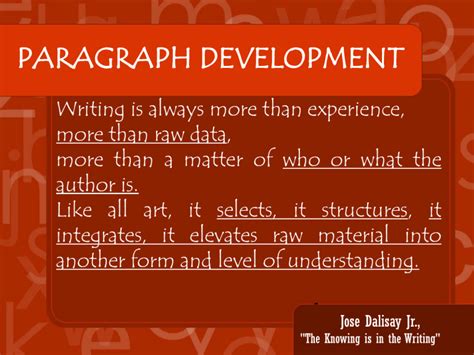 Paragraph Development Writing Techniques Paragraph Development Writing Techniques