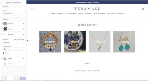 add custom page of collections using shopify sections tutorial