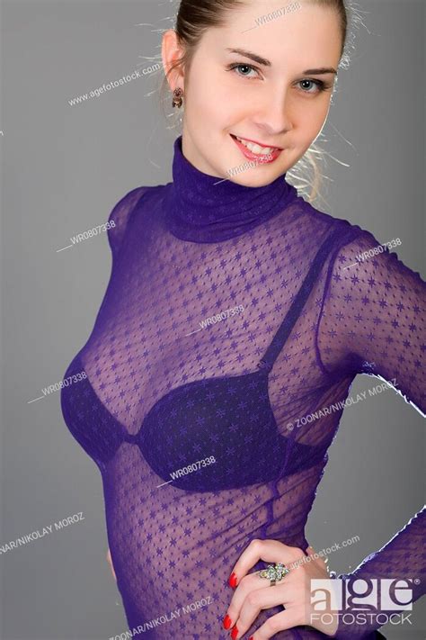 woman in the transparent blouse, Stock Photo, Picture And Royalty Free ...