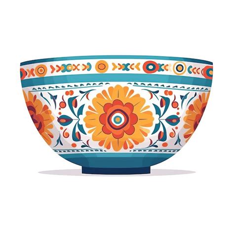 Premium Vector Bohemian Vector Mixing Bowl On White Background