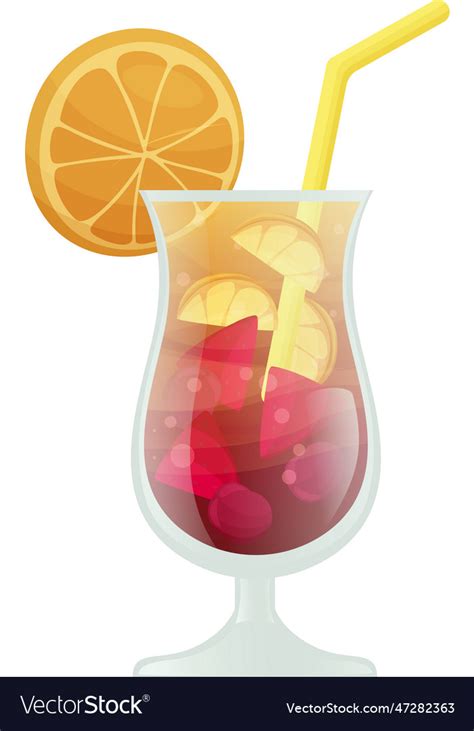 Refreshing Summer Cocktail Decorated Royalty Free Vector