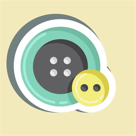Sticker Buttons Suitable For Education Symbol Simple Design Editable Design Template Vector
