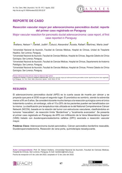 Pdf Major Vascular Resection For Pancreatic Ductal Adenocarcinoma Case Report Of First Case