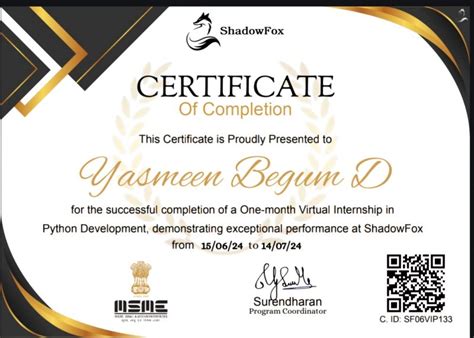 yasmeen begum on linkedin pythondevelopment shadowfox codingjourney professionalgrowth…