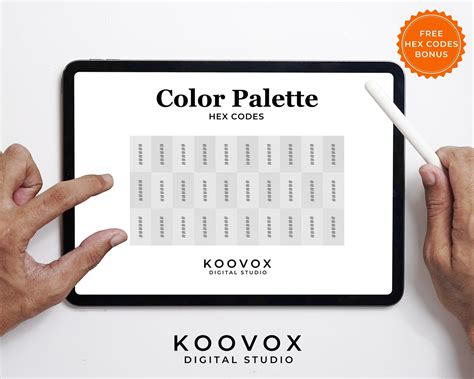 Retro Bright Color Palette For Procreate Procreate Color Swatches Hex