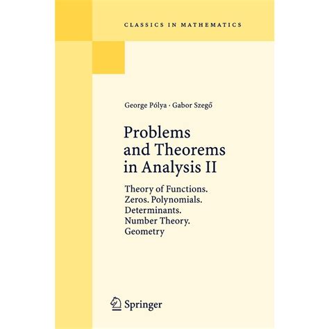 Problems And Theorems In Analysis Ii No Shoptime
