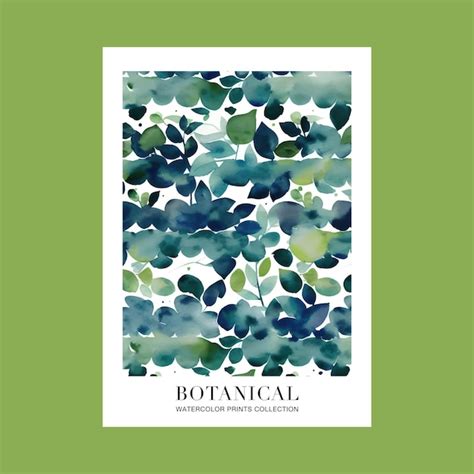 Coleção botânica pintura em aquarela floral Vetor Premium