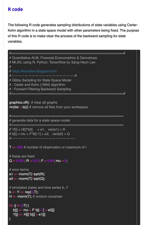 Dr Ganapathi Pulipaka 🇺🇸 On Twitter Carter Kohn Algorithm For State