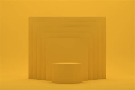 빈 연단 받침대 쇼케이스 노란색 배경에 제품 스탠드 0명에 대한 스톡 사진 및 기타 이미지 0명 1위 3차원 형태