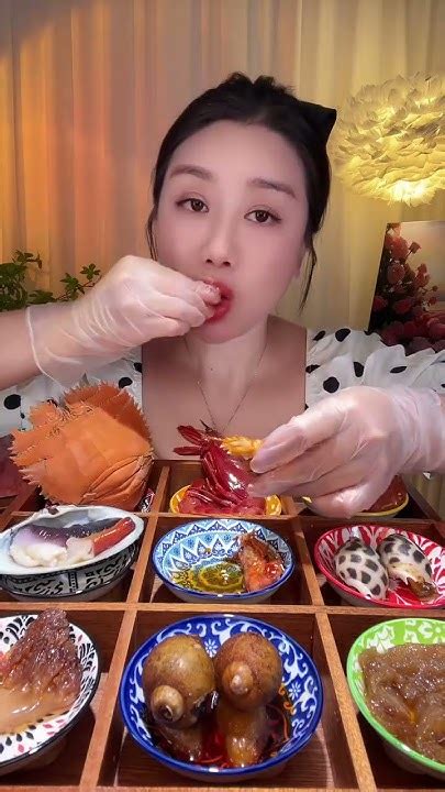 달팽이 새우 해파리 간장 조림 시식 쇼 Lin Vlog먹방 2763 Youtube