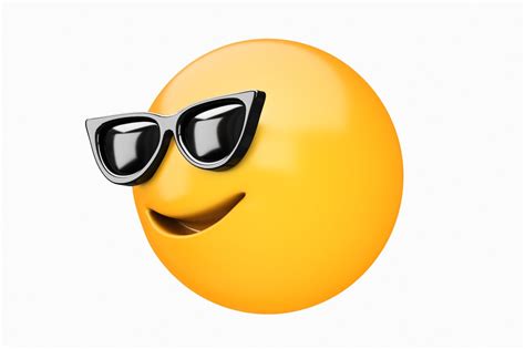 Emoji Smiling Face With Sunglasses CGTrader