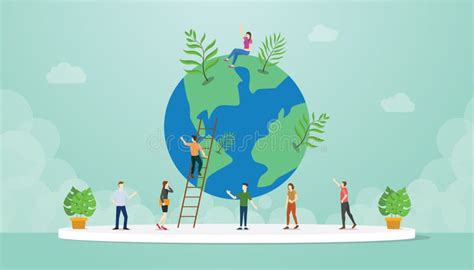 Environment Ecology Nature Protection Concept People Take Care Of