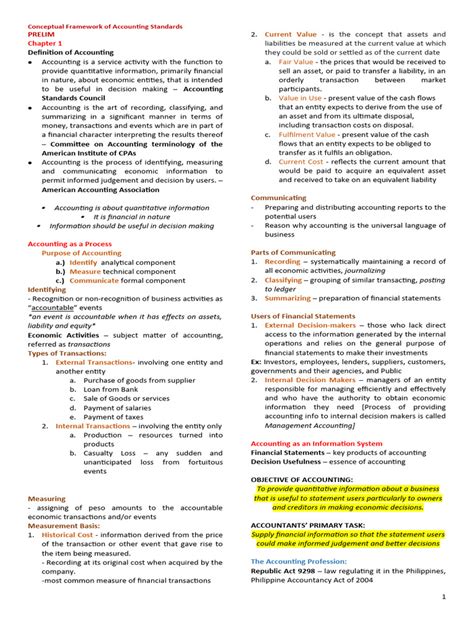 Self Made Conceptual Framework Of Accoun Pdf International