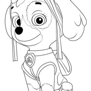 Skye Patrulla Canina Para Colorear y Pintar Imágenes Para Dibujar Gratis