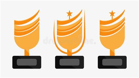 Flat Illustration Trophy Vector File Stock Vector Illustration Of