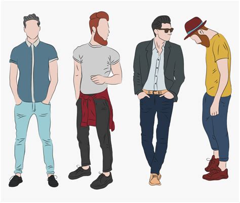 Fashion Men Illustration Design Clothing Formal Clipart Men Clothes