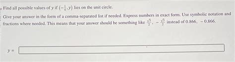 Solved Find All Possible Values Of Y ﻿if 14y ﻿lies On