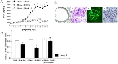 A Increased Acr Levels Were Observed In Cba J X Dba 2 Mice Along