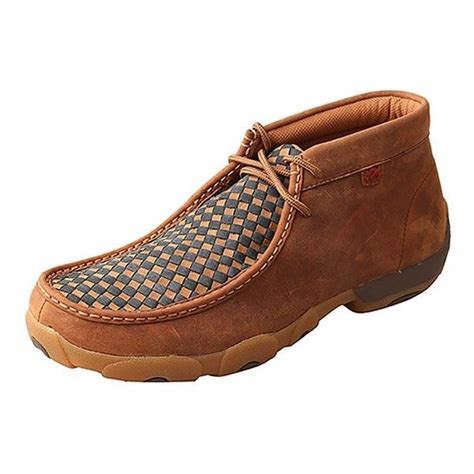 Mens Twisted X Woven Top Driving Moc Shoes Twisted X Boots Driving