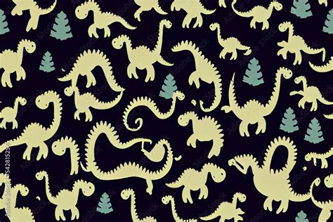Seamless Camouflage Dino Pattern Print For Tshirts Textiles Wrapping